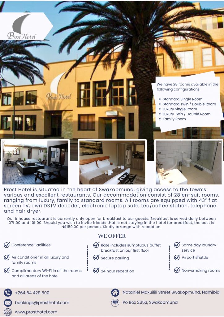 Prost Hotel Swakopmund - Telecom Africa Online