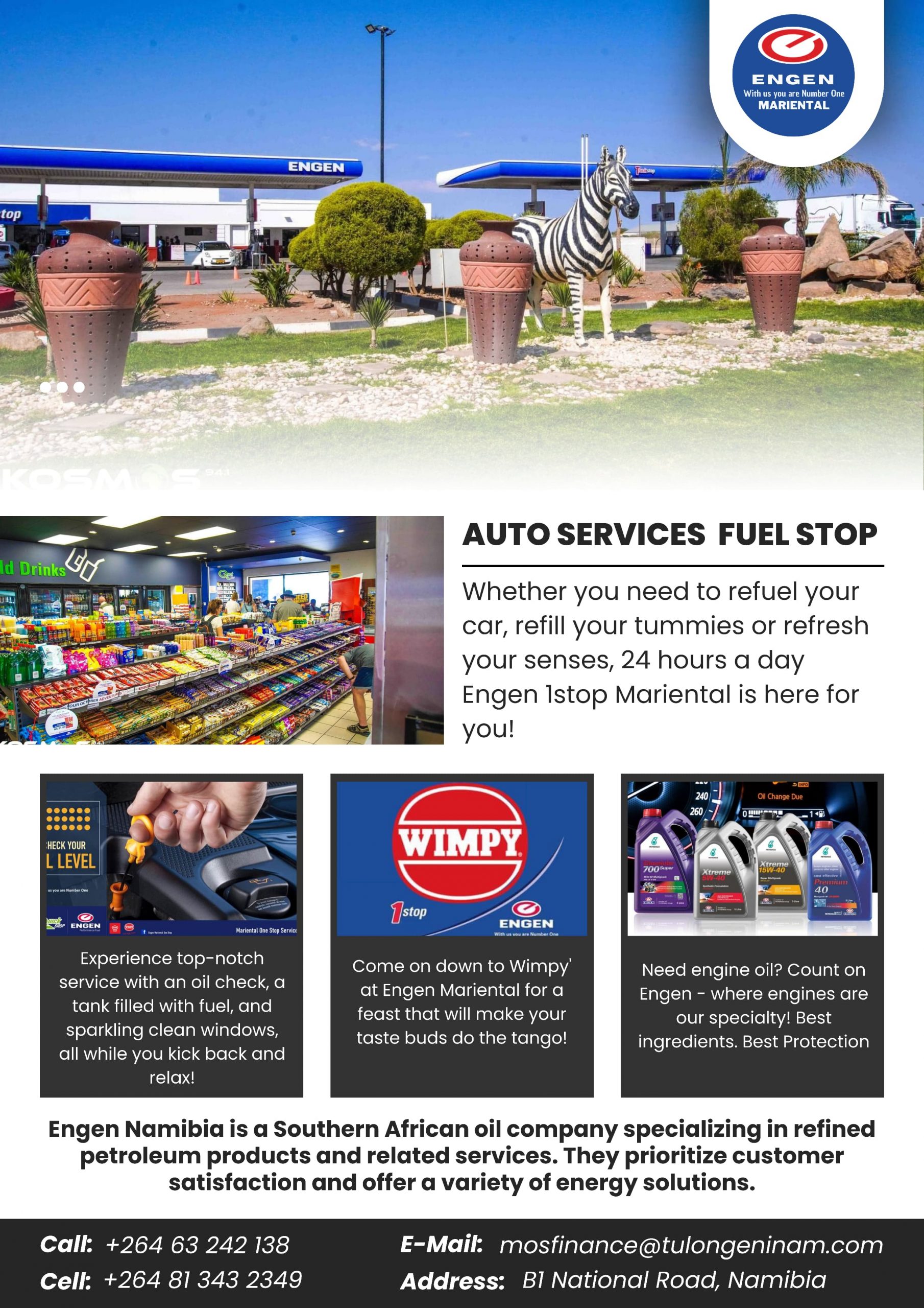 Mariental One Stop Service Station (Pty) Ltd - Telecom Africa Online